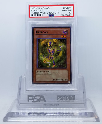 YUGIOH TURBO PACK TU01-EN003 KREBONS SUPER RARE PSA 10 GEM MINT ...