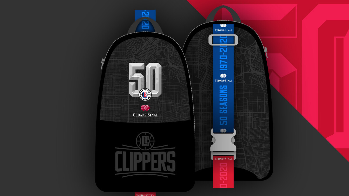 Los Angeles Clippers "50th Anniversary" Sling Backpack SGA 11/24/19 New ...
