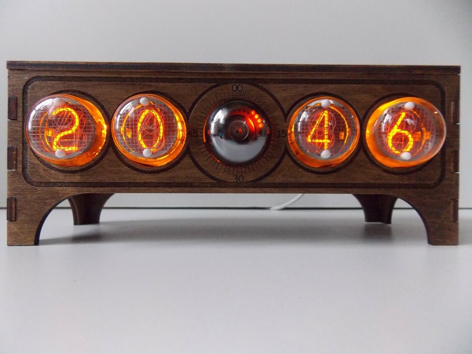 Nixie clock tube IN4 DECATRON OG4 table desk retro old vintage clock ...