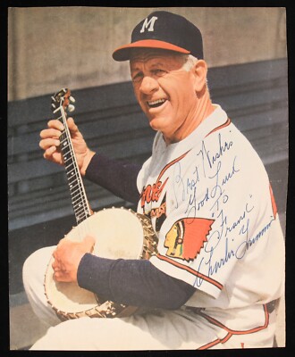 1953-1956 Charlie Grimm Milwaukee Braves Autographed 8x10 Color Photo ...