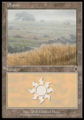 Plains (333) - Foil Magic mtg Heavy Play, English Invasion x1 | eBay