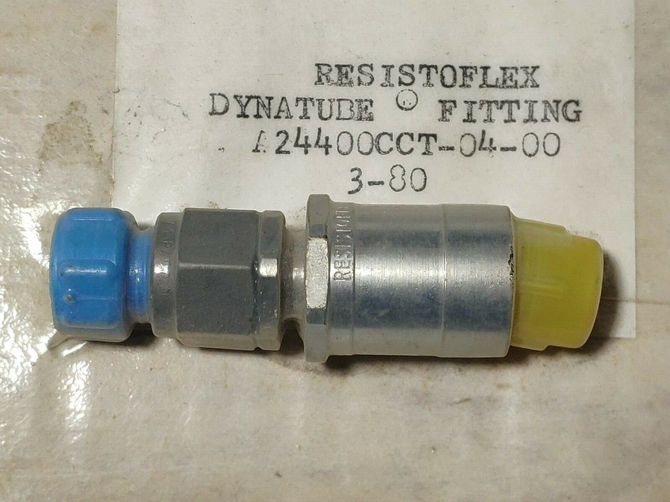 RESISTOFLEX DYNATUBE FITTING A24400CCT-04-00 3-80 NEW OLD STOCK | eBay