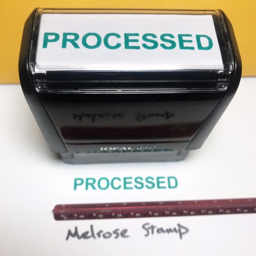Processed Rubber Stamp Green Ink Self Inking Ideal 4913 | eBay