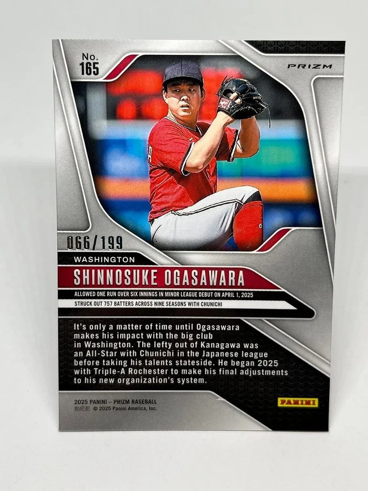Shinnosuke Ogasawara 2025 Panini Prizm Pandora /199 Card #165 Nationals | eBay