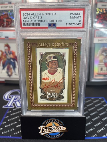 2024 Topps Allen & Ginter David Ortiz Red Ink Auto /10 Boston Red Sox ...