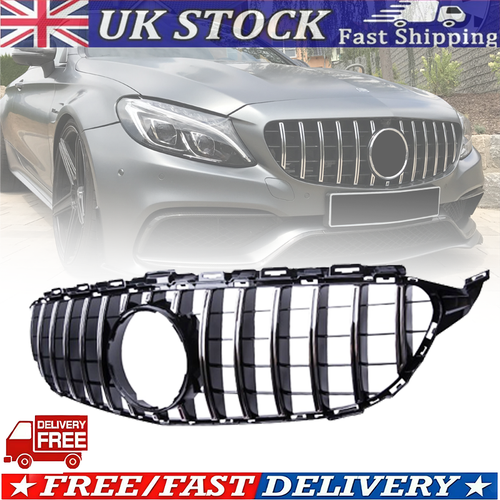 FOR 2015-2018 MERCEDES BENZ C-CLASS W205 GT GTR STYLE FRONT GRILLE ...