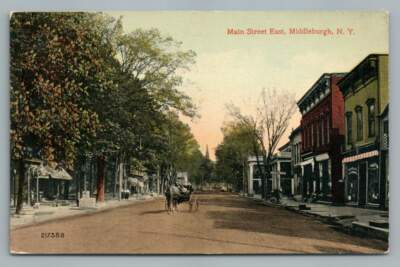 Main Street MIDDLEBURGH New York~Rare Antique Postcard~Schoharie County ...