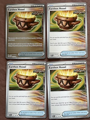 Pokémon Tcg - EARTHEN VESSEL4 CARD LOT! - 1 reverse holos, 3 normal | eBay