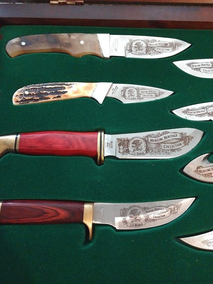 North American Hunting Club Hunting Heritage Collection 8 Pc Knife Set ...