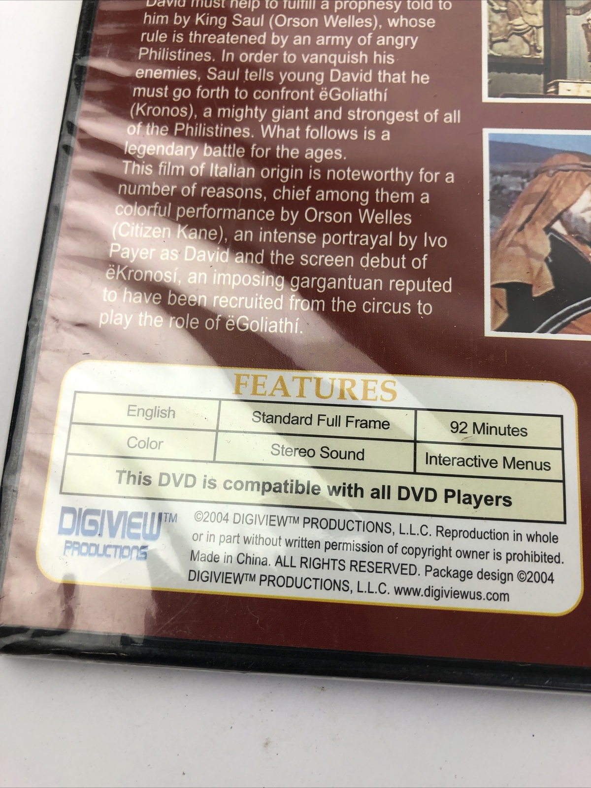 David & Goliath - DVD By Orson Welles,Ivo Payer,Edward Hilton - VERY ...