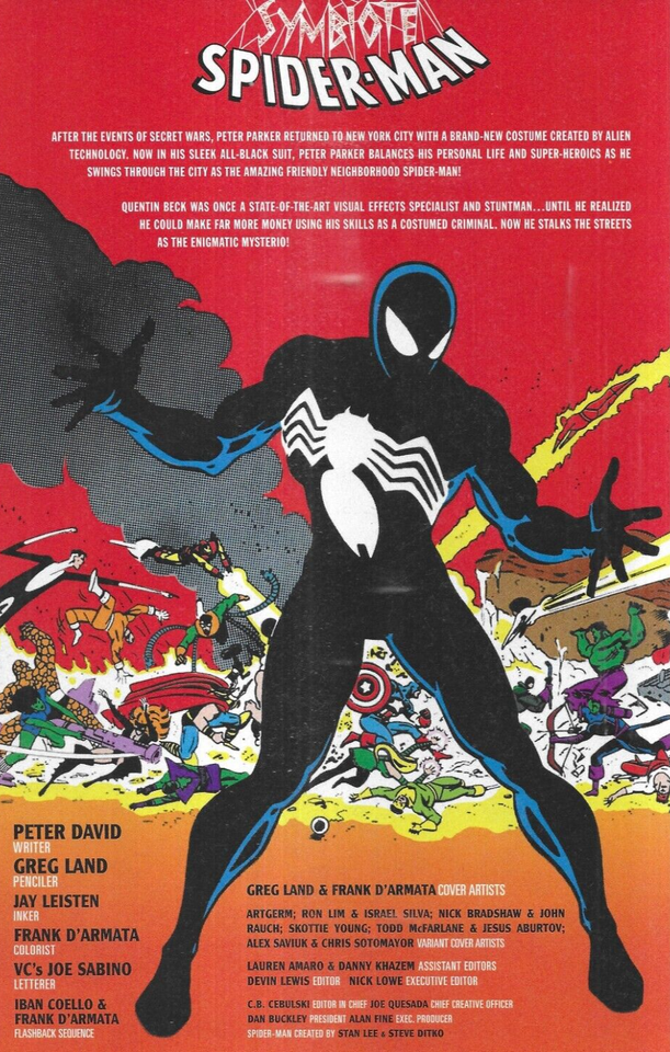 Symbiote Spider-Man Comic 1 First Print Cover L C2E2 Variant 2019 Peter ...