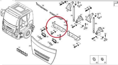 Iveco front grill fastening bracket 504032796 | eBay