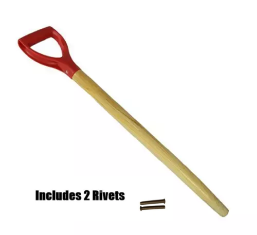 REPLACEMENT SPADE D HANDLE SPARE WOODEN SHAFT GARDEN SHOVEL FORK WITH 2 ...