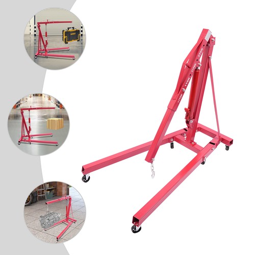 2 Ton Heavy-Duty Hydraulic Engine Hoist Folding Cherry Picker Shop ...