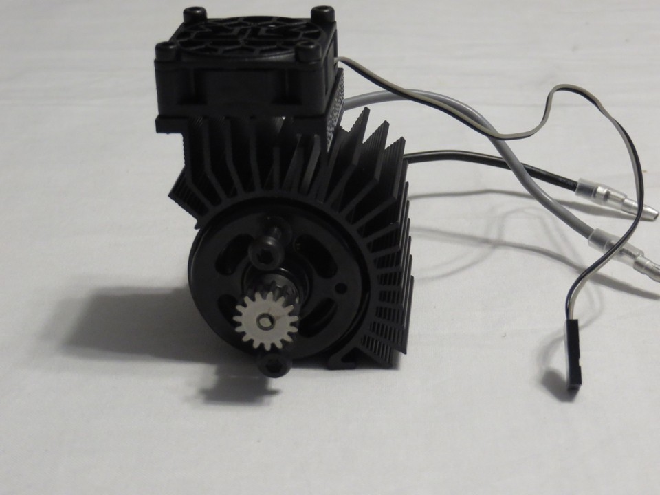 ARRMA Typhon MEGA 665 High Speed Brushed Motor w/ Heatsink Fan & Pinion ...