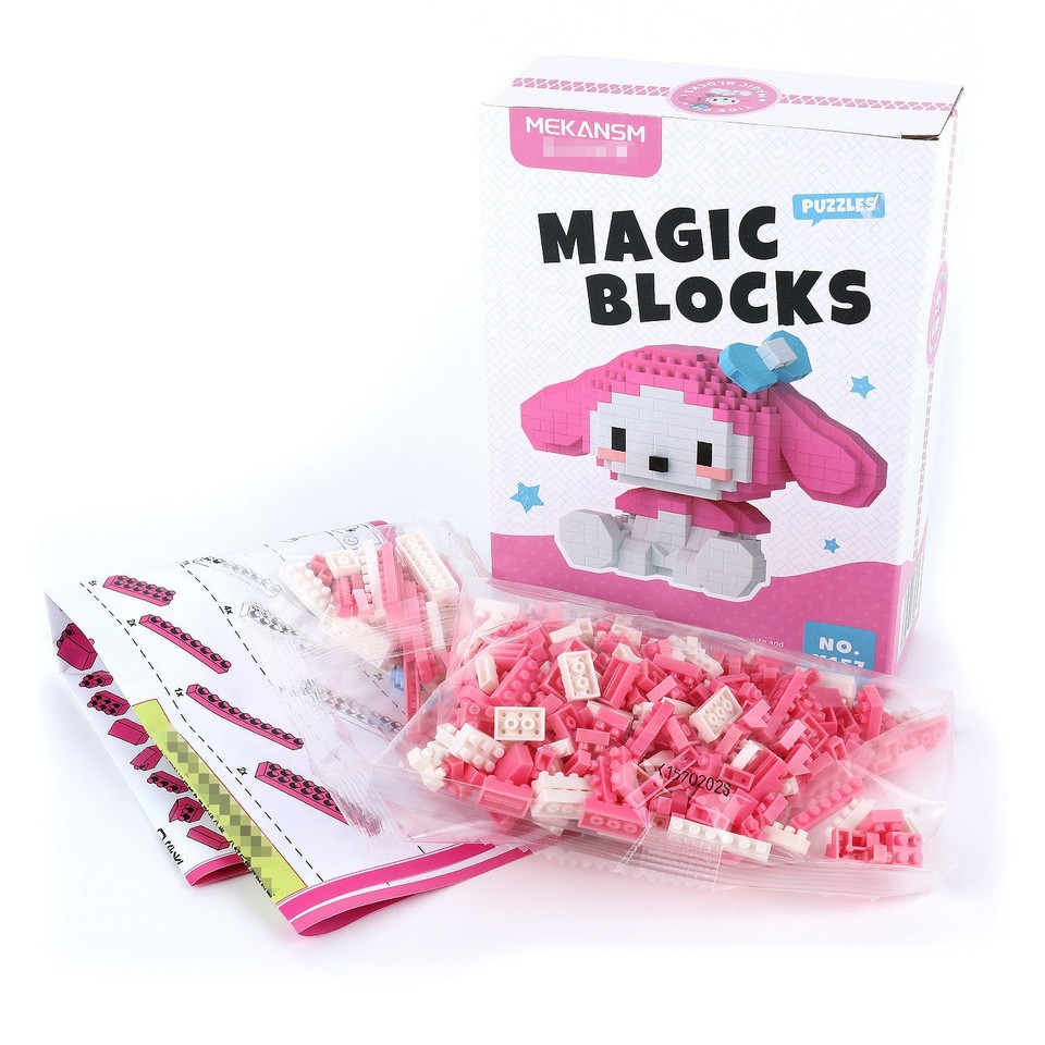 344~446 Pcs Sanrio Magic Blocks Set Mini Building Blocks Challenging ...