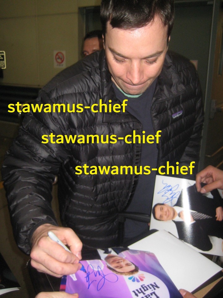 JIMMY FALLON SIGNED LATE NIGHT 8x10 PHOTO! TONIGHT SHOW JSA COA EXACT ...