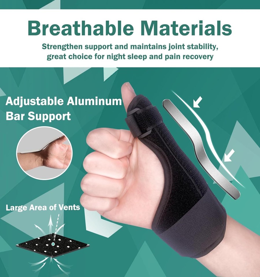 Sport Thumb Wrist Support Brace Carpal Tunnel Sprain Splint Arthritis ...