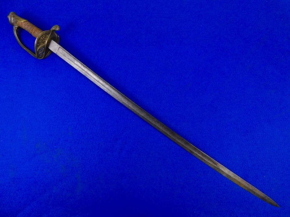 Antique US Civil War Model 1850 Engraved Foot Officer's Sword | eBay