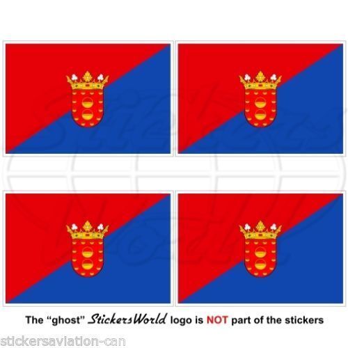 LANZAROTE Flag CANARY ISLANDS Spain Islas Canarias Decals Stickers, 2"(50mm) x4 | eBay