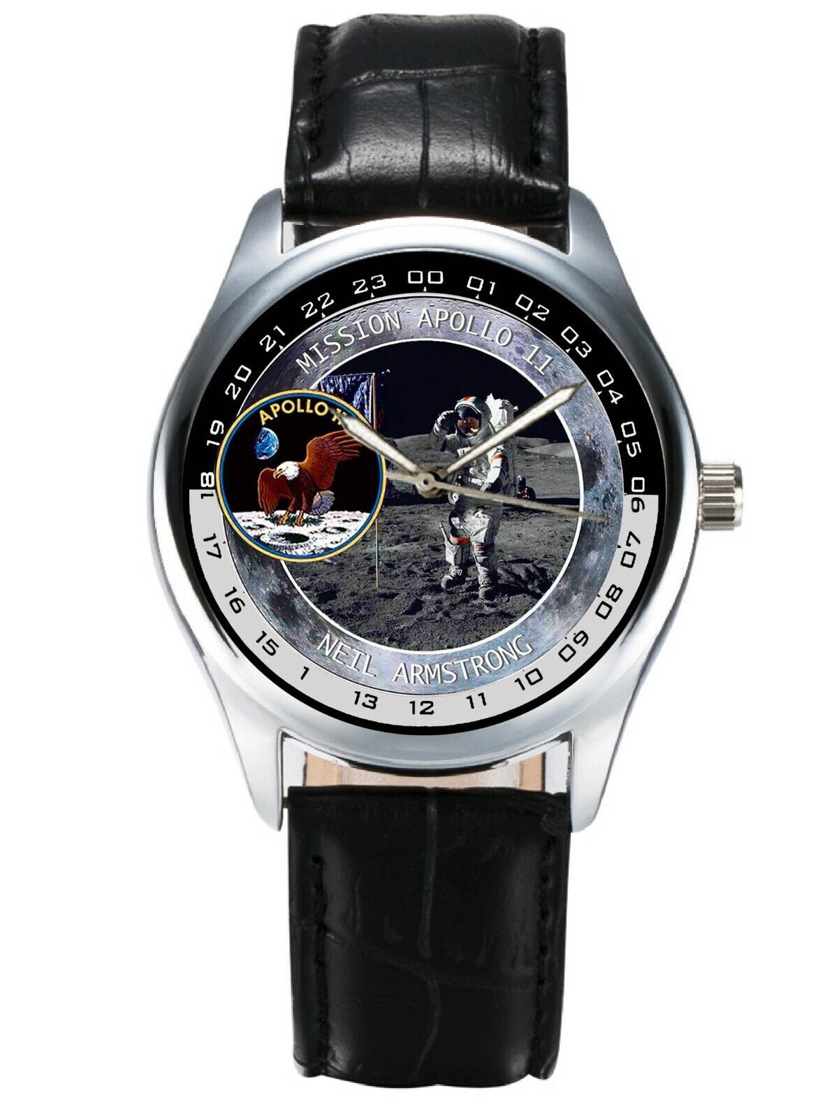 APOLLO XI MOON MISSION NEIL ARMSTRONG COMEMMORATIVE SOLID BRASS WRIST ...