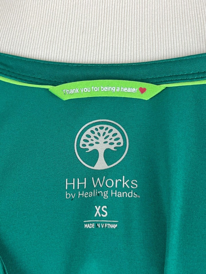 HEALING HANDS HH Works L/S 'Megan Snap Front Scrub Jacket' - XS, Green ...