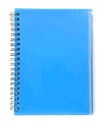 Carolina Pad Zip-it Notebook with Zipper Pouch Cover ~ Blue (7" x 8.7 ...
