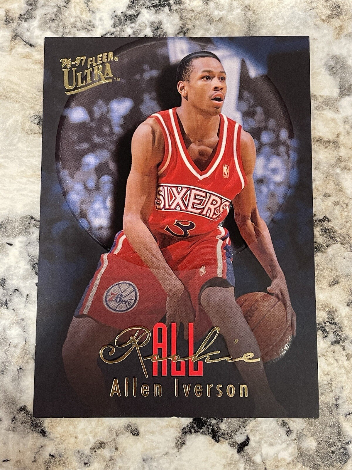 1996-97 Fleer Ultra All Rookie RC Allen Iverson #7 Philadelphia 76ers ...
