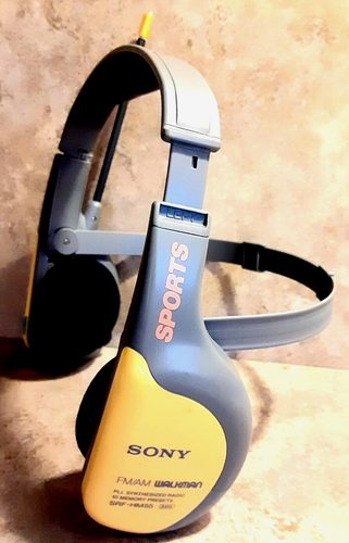 SONY® FM/AM Sports Walkman Stereo Headset • Model SRF-HM55 (TESTED ...