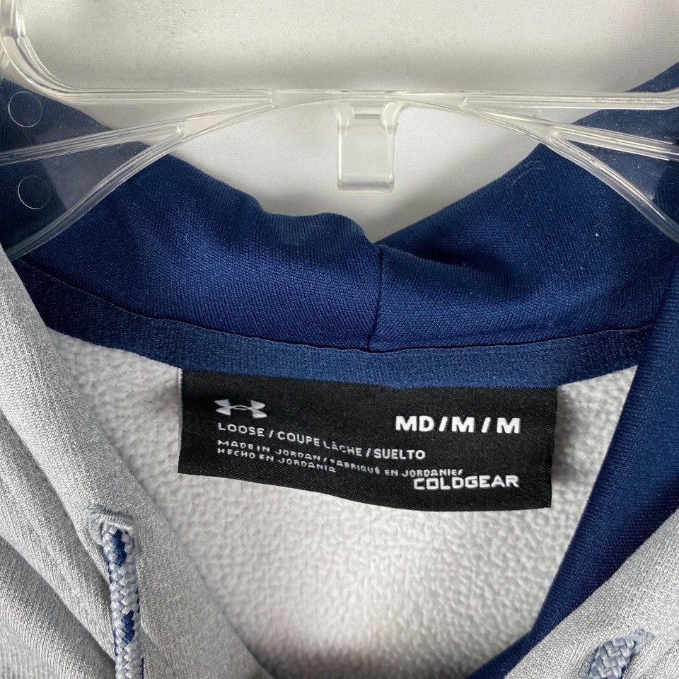 Under Armour Loose Fit Cold Gear Hoodie Sweatshirt Size Medium Gray ...