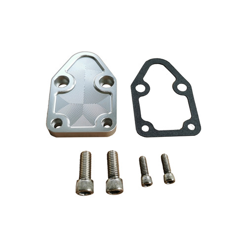 Billet Fuel Pumb Block Off Plate A Fits Small Block Chevy SBC 283 327 ...