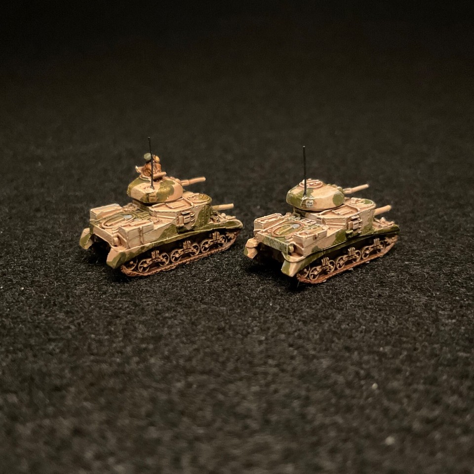 2x KITBASHED GHQ 6mm 1/285 Micro Armour British M3 GRANT TANKS • 06HP ...