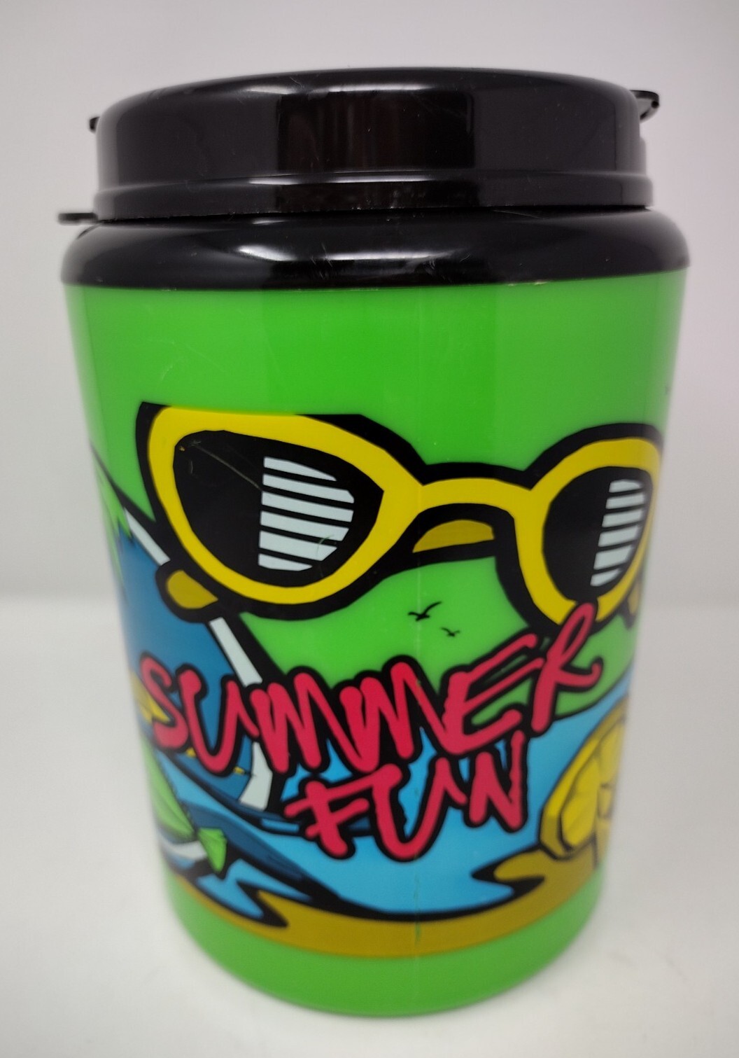 Y2K Huge Insulated 64oz Summer Beach Fun Neon Green Travel Jug Tumbler ...