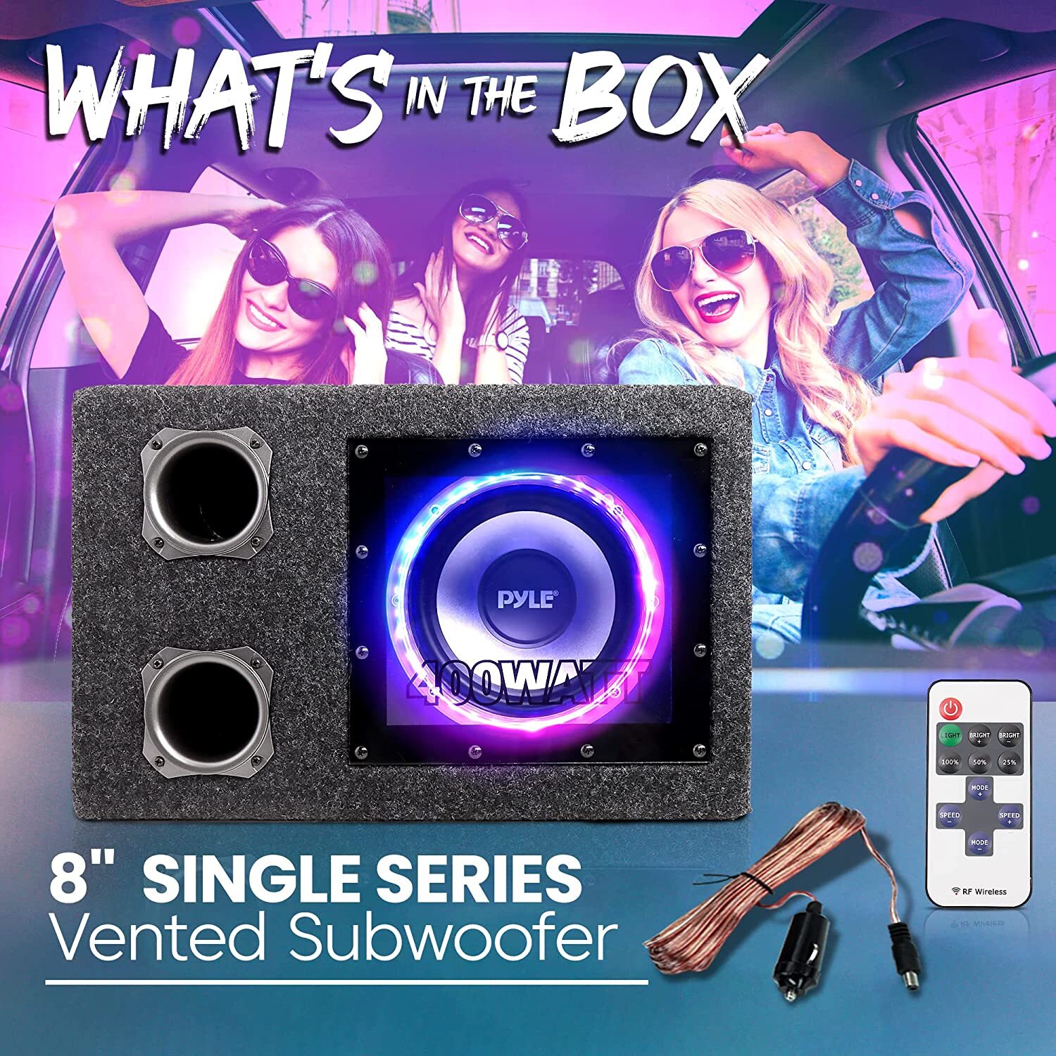 Pyle PLBNPS18 8" Car Bass Box W/ Led | eBay