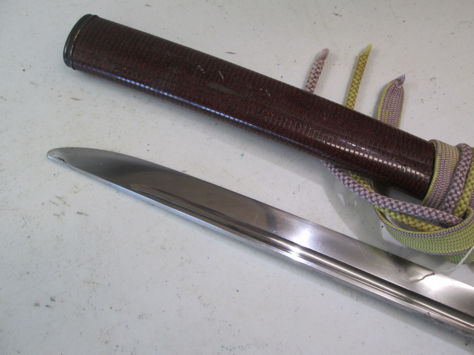 OLD SAMURAI JAPANESE DAGGER TANTO SWORD & SCABBARD SIGNED BLADE #K278 ...
