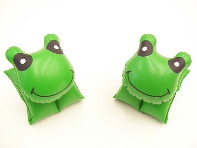 LEARN TO SWIM FLOATIES ARM BANDS SWIMMING POOL INFLATABLE FROG FLOAT ...