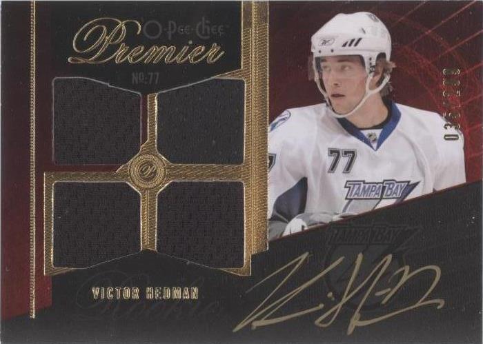 2009-10 O-Pee-Chee Premier - Autographed Quad Rookie Memorabilia Victor ...