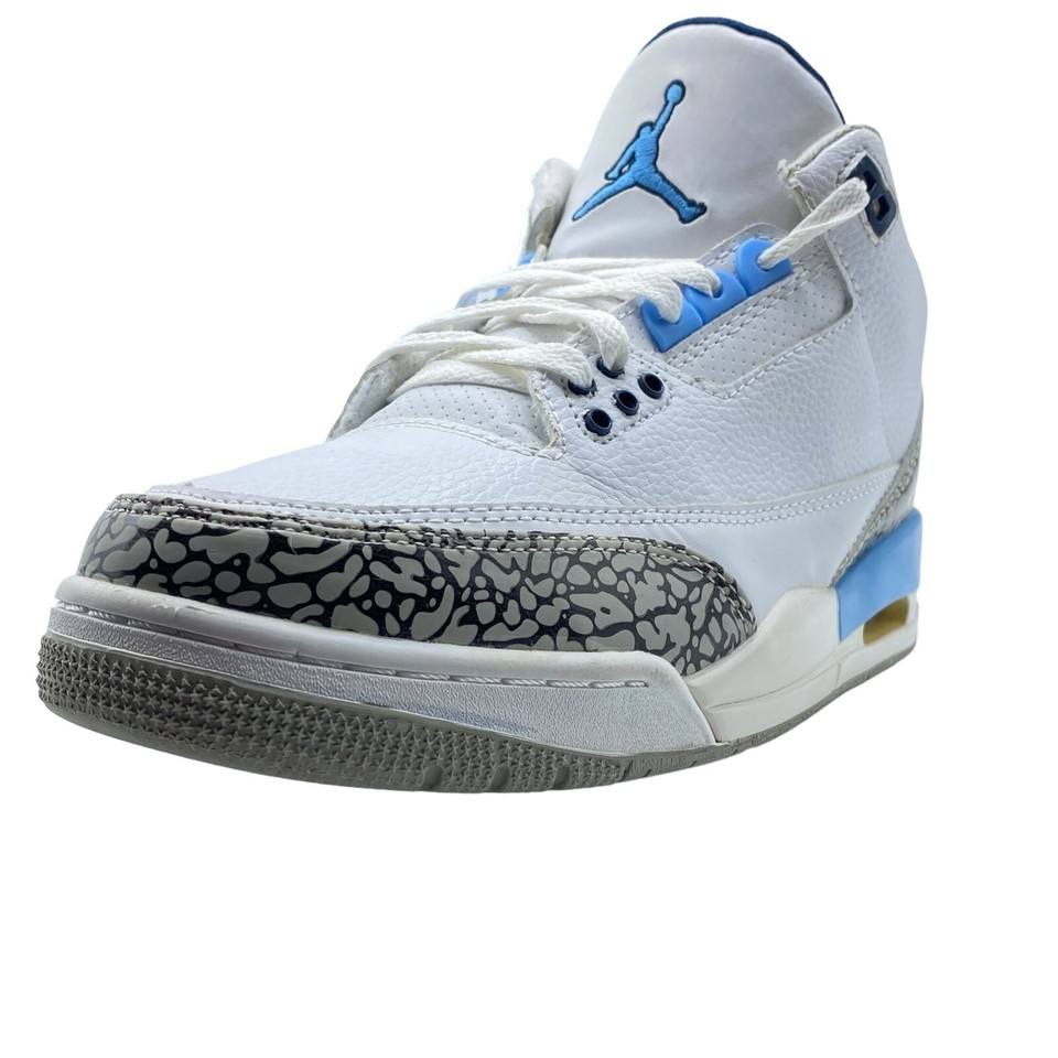 NIKE AIR JORDAN 3 RETRO UNC MEN SZ 9.5 BASKETBALL WALKIMG SHOES PRE ...
