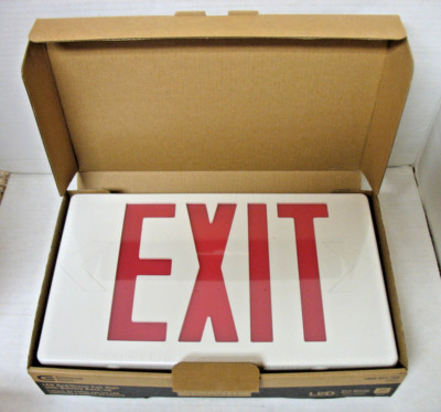 3 NEW IN BOX COMMERCIAL ELECTRIC LED EXIT SIGNS 120/277 VAC | eBay
