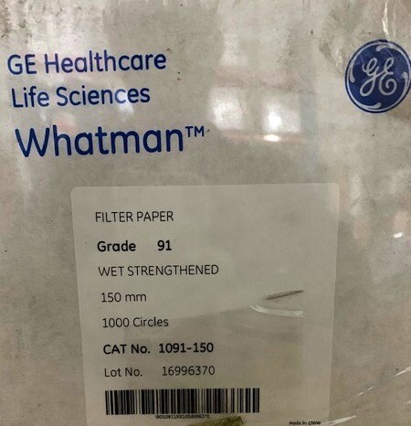 WHA1091150 Whatman qualitative filter paper, Grade 91, creped circles ...