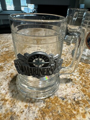 MLB Seattle Mariners Logo 16 Oz. Clear Large Drink Beer Glass Mug | eBay