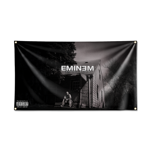 Rapper Eminem Flag Tapestry The Marshall Mathers LP Wall Banner + Brass ...