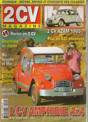 2CV MAGAZINE 49 CITROEN 2CV AMPHIBIE 4X4 2CV AZAM 1966 DEPOSE REPOSE ...