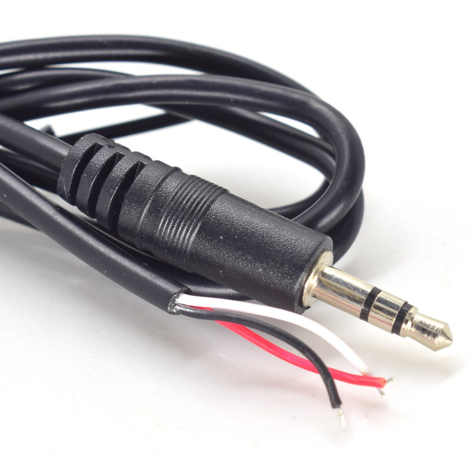 1pc 1M/3.3ft 3.5mm 1/8" Stereo Male Plug to Bare Wire DIY 2 wire AUX ...