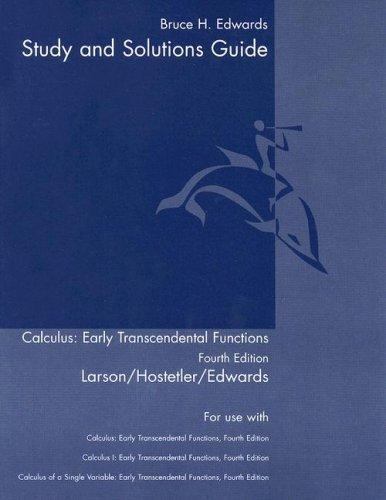 Calculus Vol. 1 : Early Transcendental Functions by Robert P. Hostetler ...