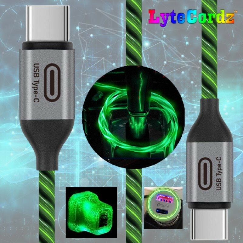 LYTECORDZ LED Lighted Light Up TYPE C Charging Charger Cable USB Cord ...