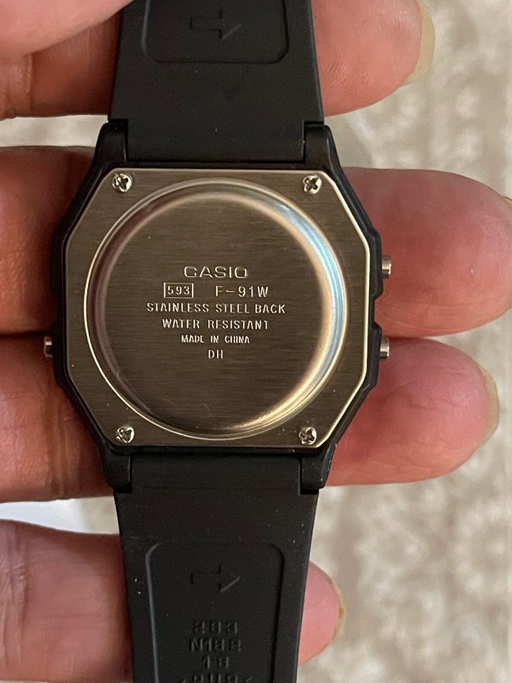 Genuine Authentic & Original Casio F91W Wrist Watch VINTAGE F91 Black ...