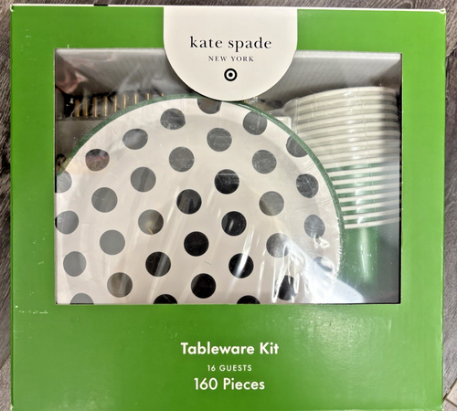 Kate Spade x Target Black/White Paper Goods Set Plates/Napkins/Cups ...