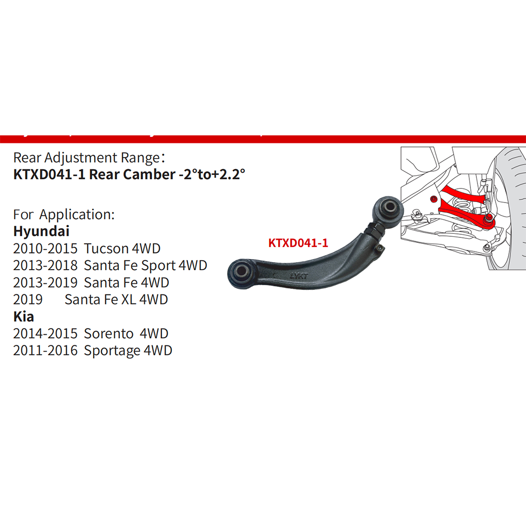 LYKT 2pcs Adjustable Control Arms Rear Alignment Camber Kit for 4WD ...