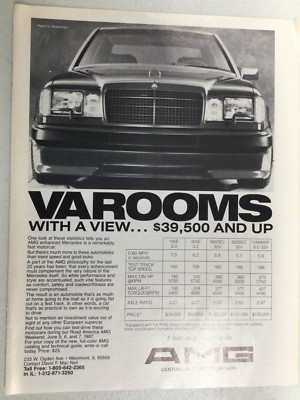 R Misc 3026 Advertisement 1987 Mercedes AMG 190E 300E 560SEL 560SEC ...